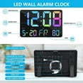 Large Display Digital Wall Clock with Countdown Timer Auto Dimming ...