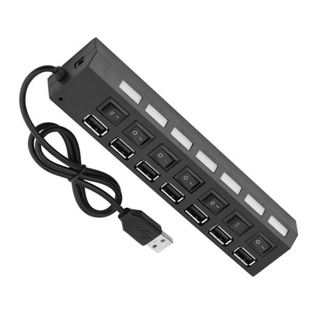 480Mbps 7 Port USB Hub,No Conflict Plug And Play 7 Port USB 2.0 Hub ...