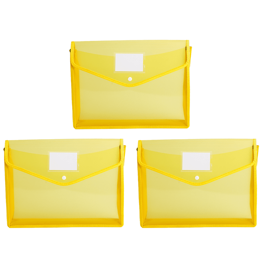 3 packs Plastic File Folder Envelopes Expanding File Wallet Document ...
