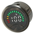 Round Digital Voltmeter Ammeter LED Display Circular Voltages & Charge ...