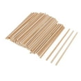 100 Pieces Natural round Unfinished Bamboo Wood Wooden s Dowel Rods for ...