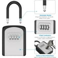 1 Pack Key Lock Box, Weatherproof 4 Digit Combination Key Storage Lock ...