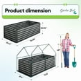 Quictent Elevated 6x3x2 ft Raised Garden Bed, Galvanized Metal Planter ...