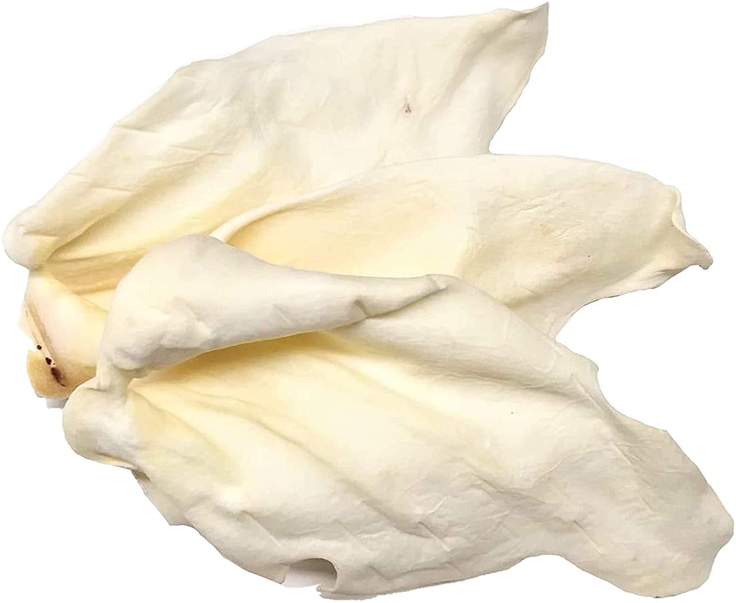 Jumbo White Cow Ears (10 Count) 100% Natural Animal Ears Dog Chews for ...