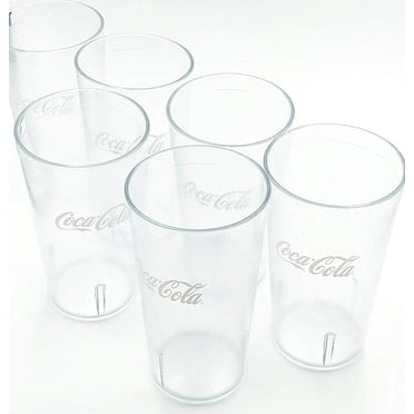 Coca Cola Branded 16oz Red Plastic Tumblers (6) - Reusable Soda ...