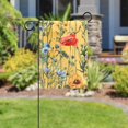 Welcome Watercolor Wild Flowers on Colored Background Garden Flag ...