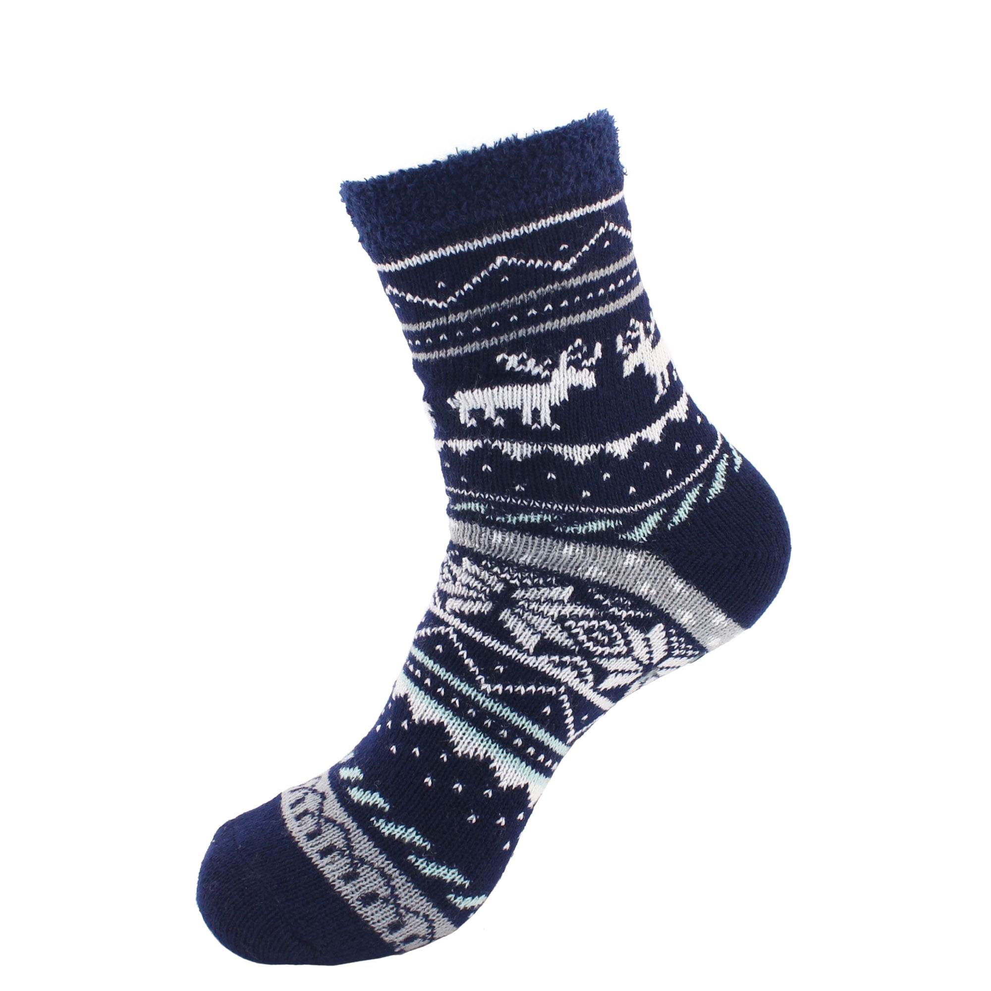 Women's Double Layer Non-Skid Thick Super Soft Cozy Warm Fuzzy Comfy ...