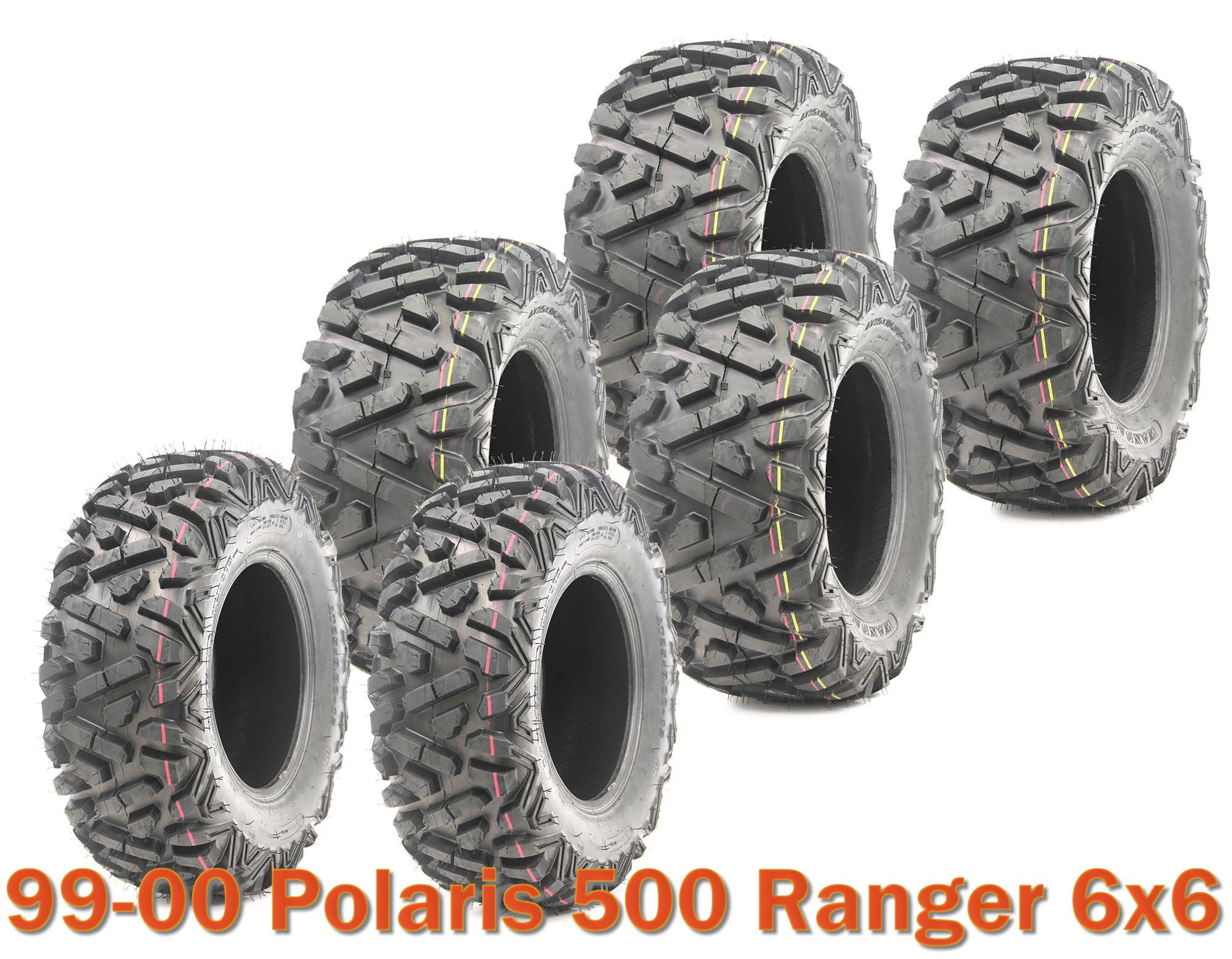 6 WANDA ATV tires (2) 25x10-12 & (4) 25x11-10 for 99-00 Polaris 500 ...