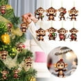 Christmas Tree Monkey Book Stacking Ornament Hanging Decoration for ...