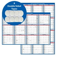 "18"" x 24"" Erasable Undated Monthly Planner, Laminated Wall Calendar ...