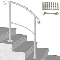 Free Shipping! VEVOR 3-Step Transitional Handrail Fits 1 or 3 Steps ...