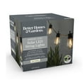 Better Homes Gardens Solar Powered LED String Lights, 15 Filament Bulbs ...