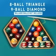 GSE Games & Sports Expert 2-Tone Solid Wood Billiard Ball Rack. 8-Ball ...