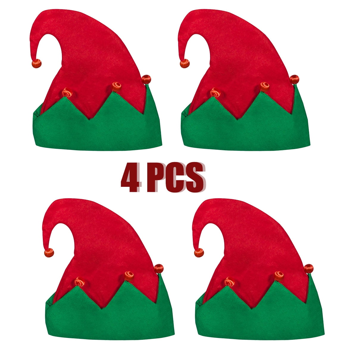 Funny Party Hats Christmas Elf Hat, Felt Elf Hat with LED Light - Santa ...
