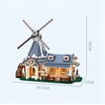 Dutch Windmill Farmhouse Building Block Set with Chicken Coop & LED ...