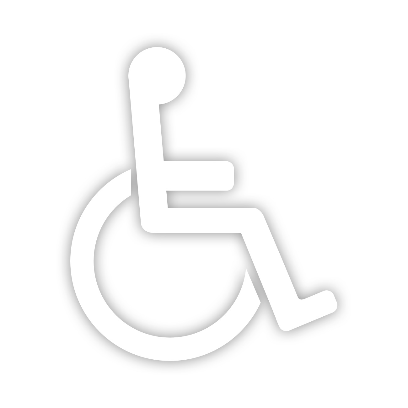 Handicap Sticker Decal Die Cut - Self Adhesive Vinyl - Weatherproof ...