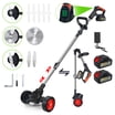 "Earthwise 10"" Cordless Electric 20-Volt Grass and Weed Trimmer, Yard ...