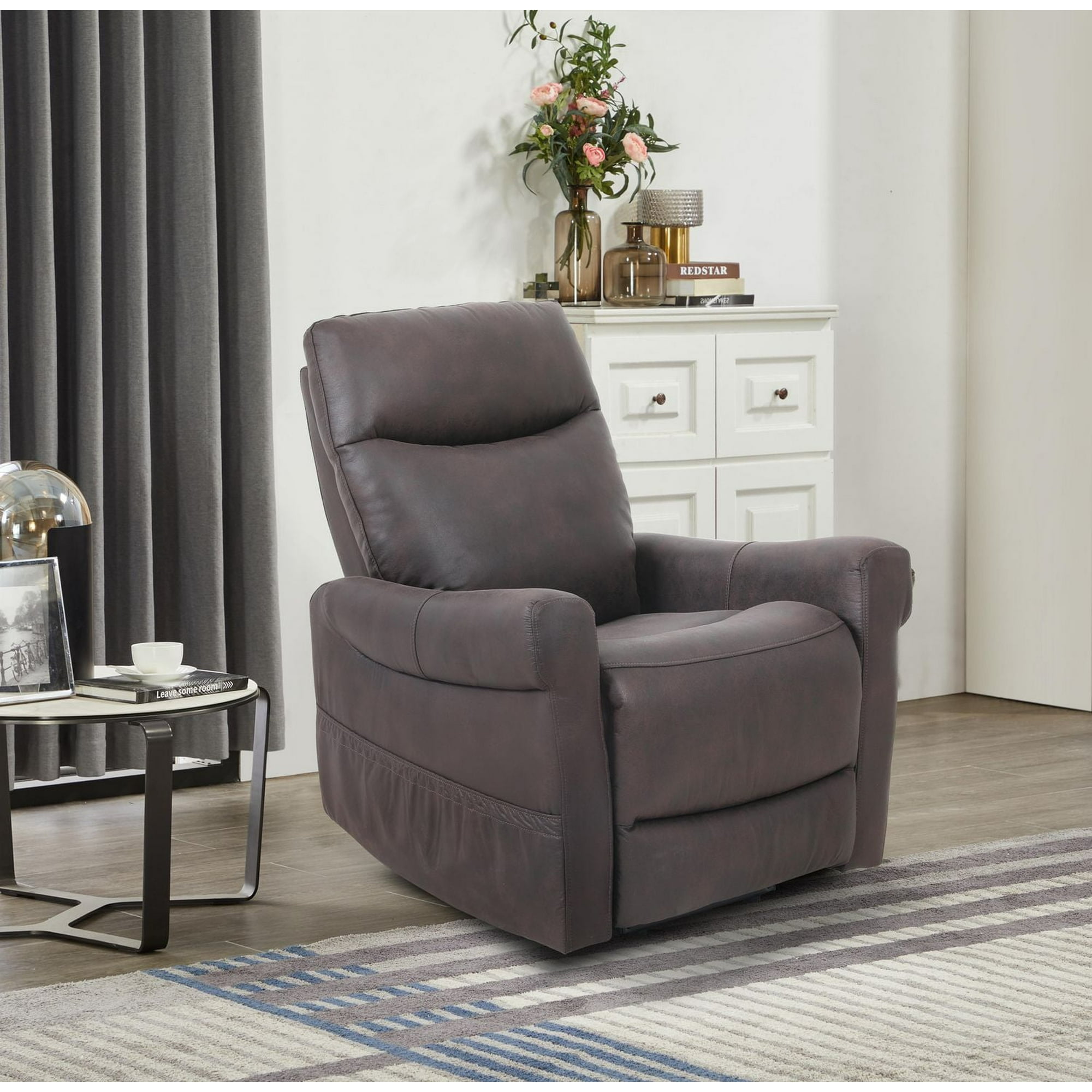 Click here for K-Living Cleo Power Lift Recliner Chair In Dark Br... prices