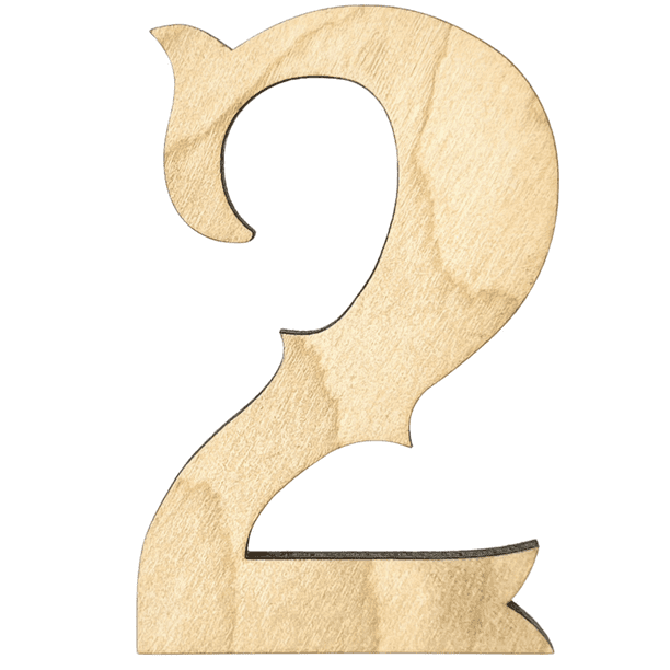 Krafty Supply 6" Tall Birch Plywood Letter 2 |1/4" Thick | Western ...