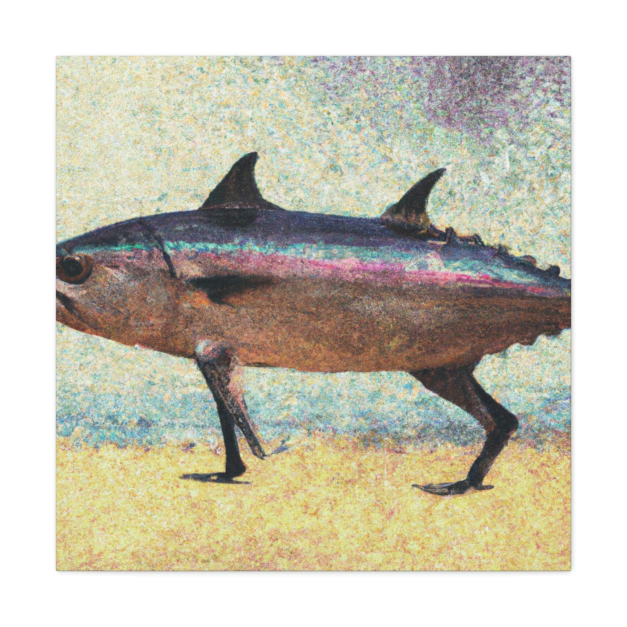 Tuna Fishing Pointillism - Canvas - Walmart.com