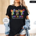Comfort Colors® Love is Love Shirt, Rainbow Bow Shirt, Coquette Pride ...