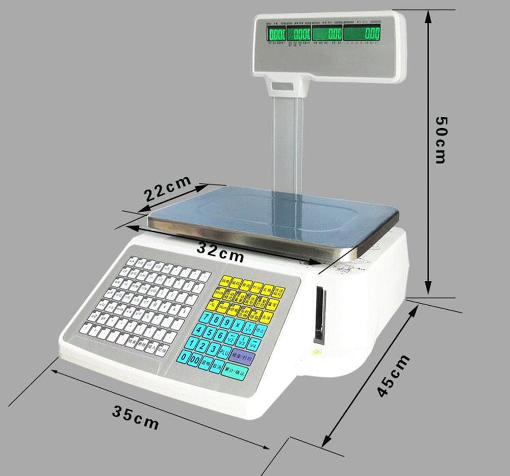 Techtongda Digital Price Computing Scale Electronic Scale with Thermal ...