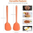 600º heat-resistant silicone turner: -13.6-inch solid kitchen spatula ...