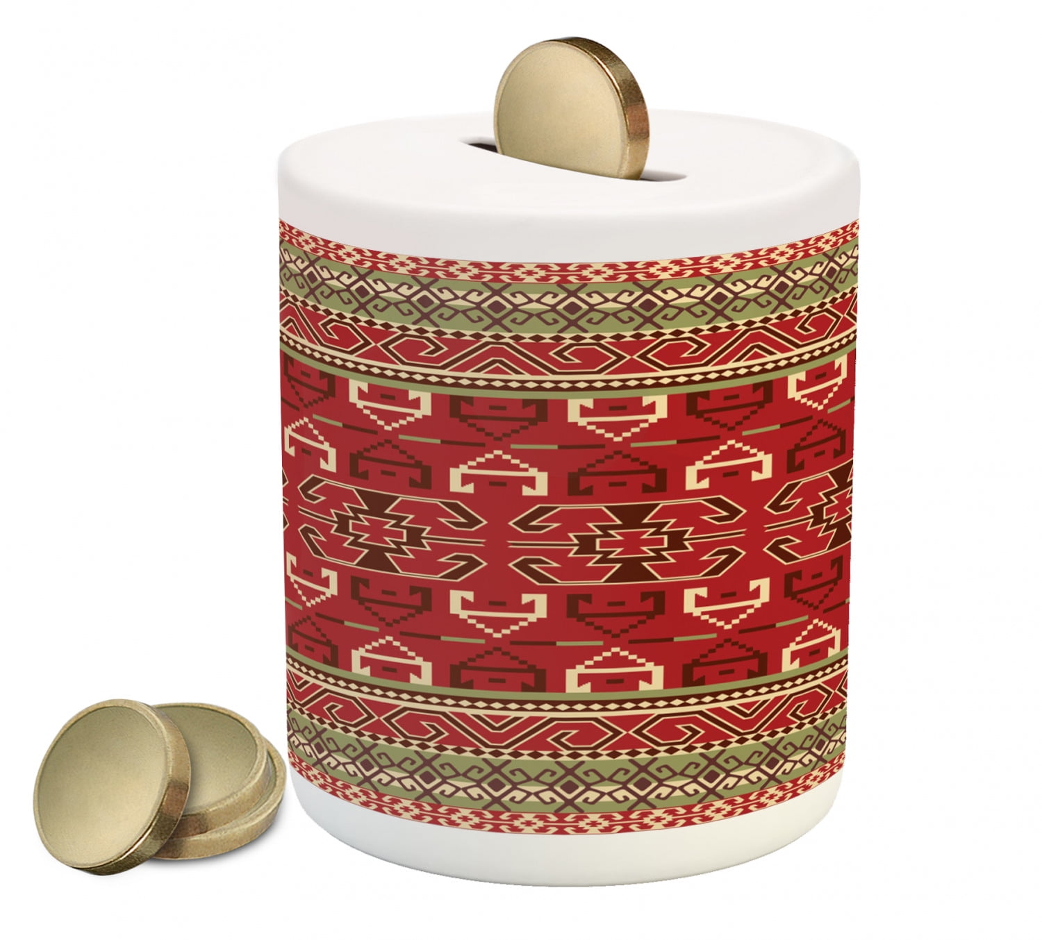 Turkish Pattern Piggy Bank, Rectangular Frames and Abstract Shapes with ...
