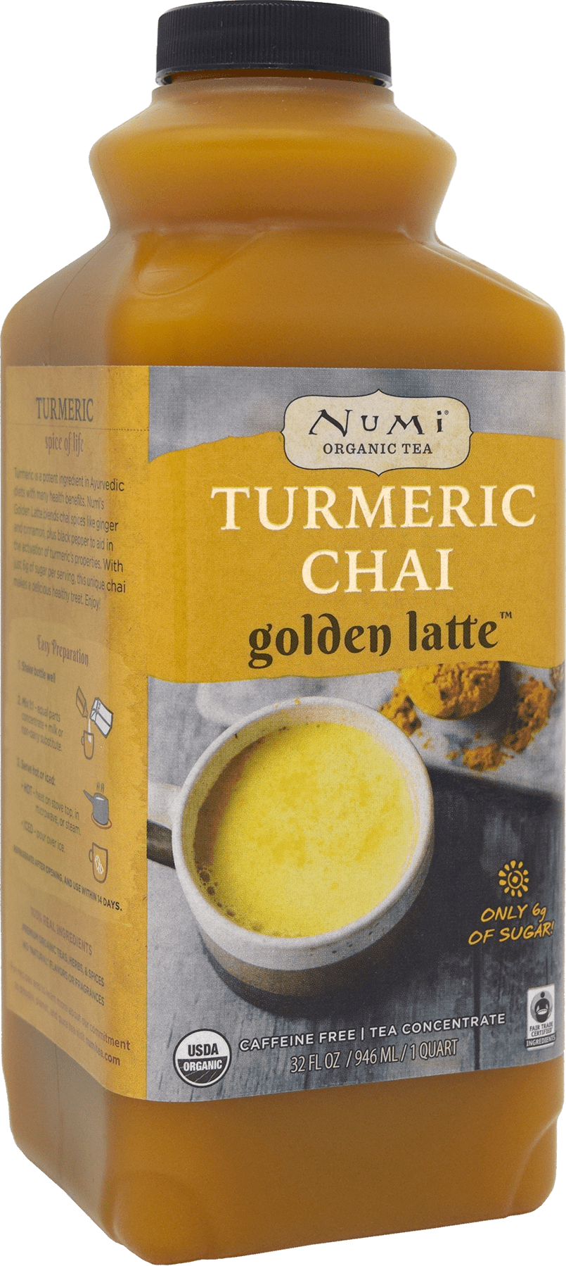 Numi Organic Tea, Turmeric Chai Golden Latte Concentrate, Bottles, 32 ...