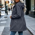 Brnmxoke Rainjackets for Women with Hood Summer Casual Zip Up ...