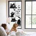Black Cats Window Privacy Film Minimalist Cartoon Butterfly Potted ...