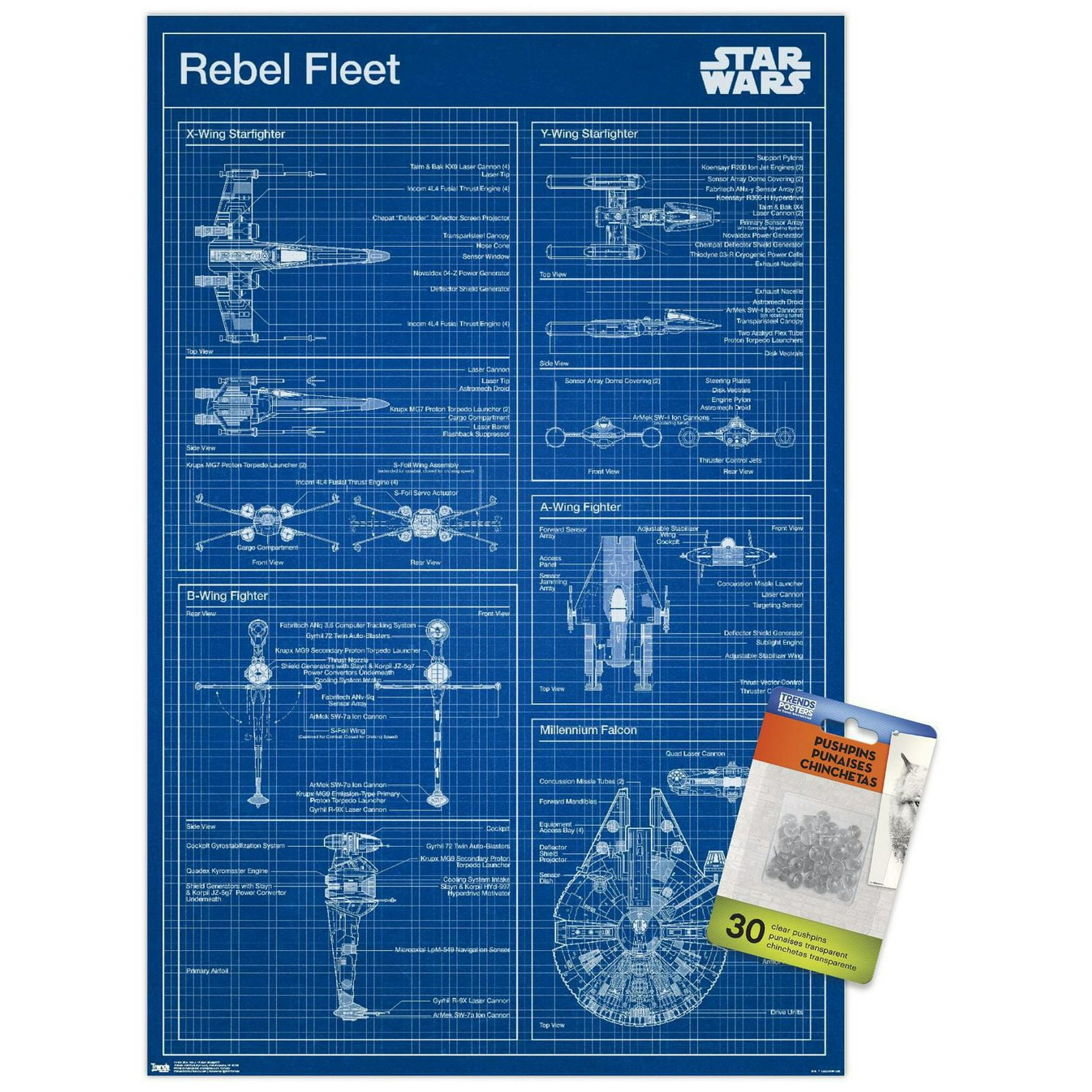 Click here for Trends International Star Wars: Saga - Rebel Bluep... prices