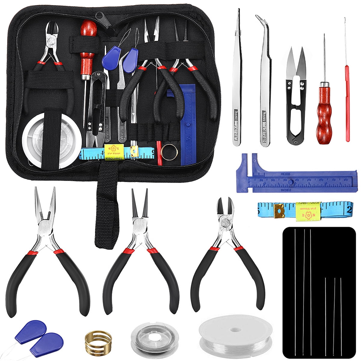 14Pcs Metal Jeweler Pliers Tool Jewelry Making Tools Kit Set Round ...