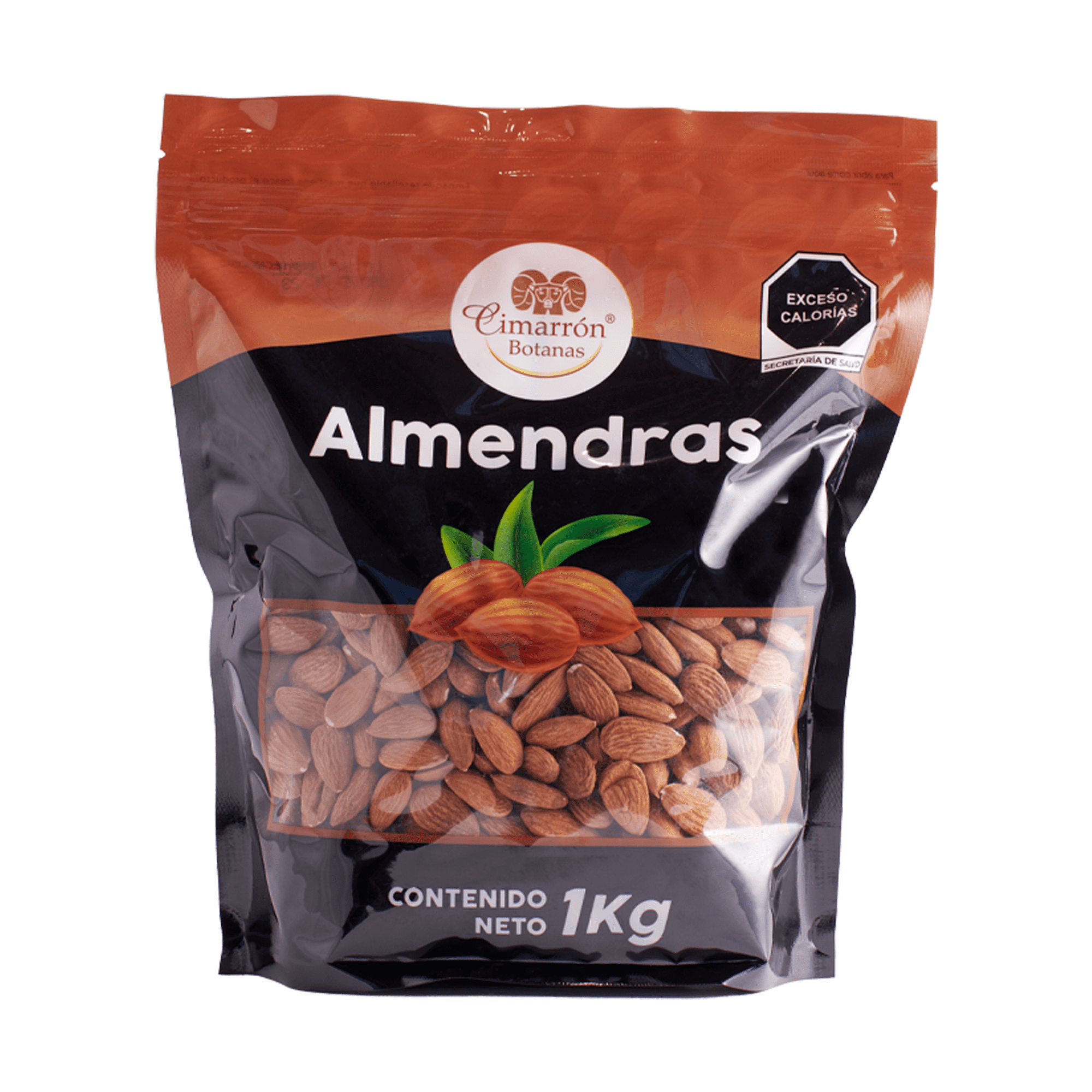 Almendra natural entera sin cascara Cimarrón, 1kg Cimarron Botanas ...