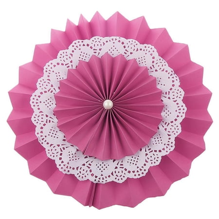 Pack of 5 Paper Flowers Wheel Fans Wedding Birthday Party Background ...