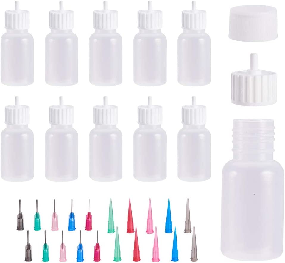 10 Packs 1 Ounce Multi Purpose DIY Precision Tip Applicator Bottles ...