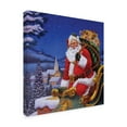 Trademark Fine Art 'Roof Top Santa' Canvas Art by Christopher Nick ...