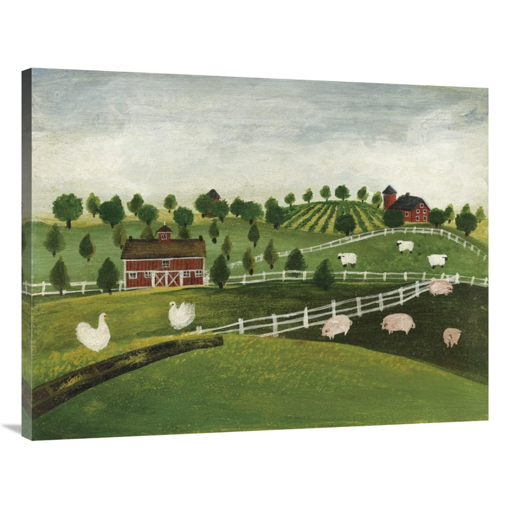 Global Gallery's 'A Day at the Farm I Bright' By David Carter Brown ...