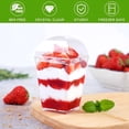 50 Pack 5 Oz Dessert Cups with Dome Lids and Spoons, Plastic Pudding ...