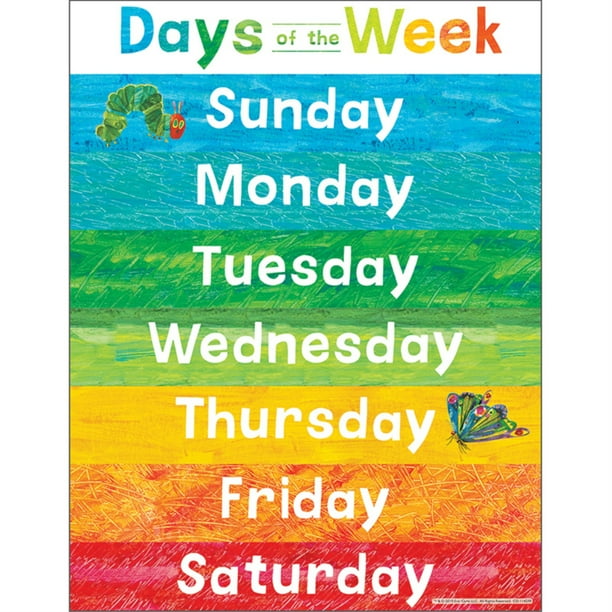 World of Eric Carle Days of the Week Chart - Walmart.com