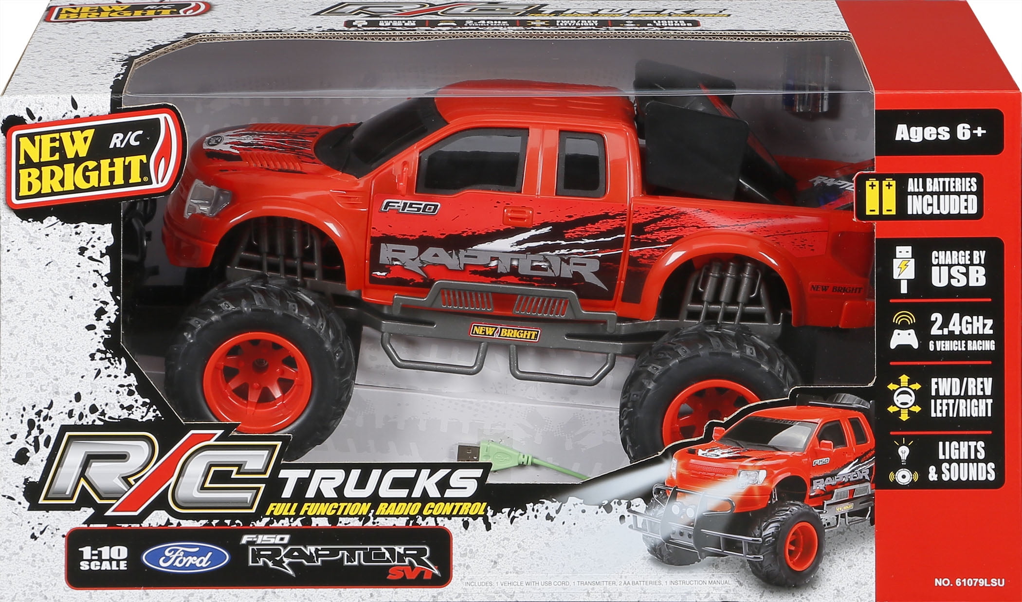 Buy New Bright (1:10) Ford F-150 SVT Raptor Battery Radio Control Truck ...