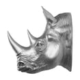 Hi-Line Gift Ltd 75642-B-SL Rhinoceros Head Wall Mount Art Silver Color ...