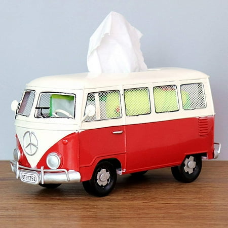 Retro Bus Wrought Iron Tissue Box Creative Industrial Style Home Living ...