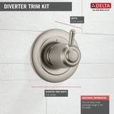 Delta 3-Setting 2-Port Diverter Trim in Stainless (Valve Not Included ...