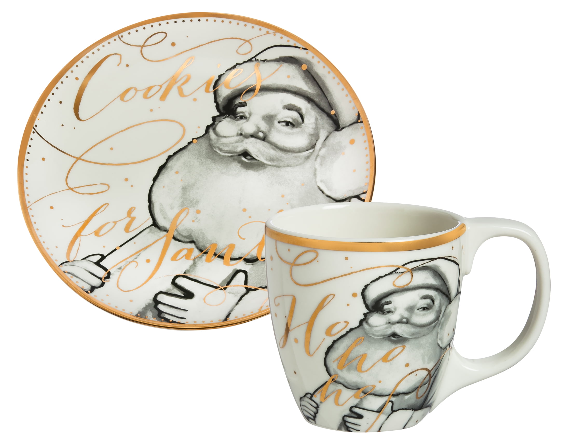 Cypress Home White and Gold Cookies for Santa Gift Set - Walmart.com