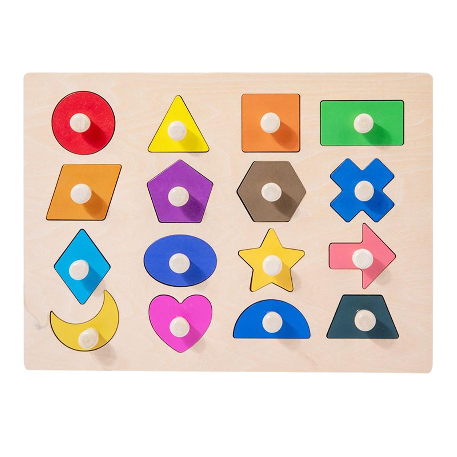 Shape Matching Puzzles Shape Color Recognition Development Geometric ...