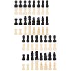 2 Sets Wood Chess Set Mini Chess Set International Chess Pieces Small ...