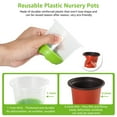 Jorking 24-Pack 4-Inch Clear Nursery Pots with Silicone Base, Plastic ...