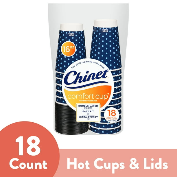 Chinet Comfort Cup Hot Cups with Lids, 16 oz, 18 Count - Walmart.com ...