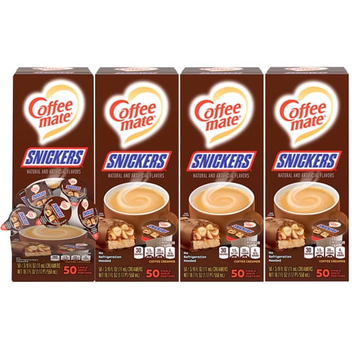 Liquid Coffee Creamer, Snickers, 0.38 Oz Mini Cups, 200 Cups/carton ...